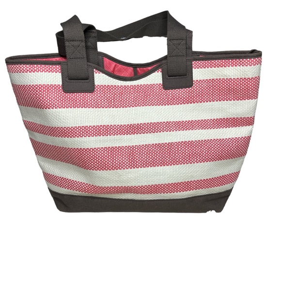 thirty-one | Bags | Thirty One Large Canvas Woven Euro Stripe Beach ...